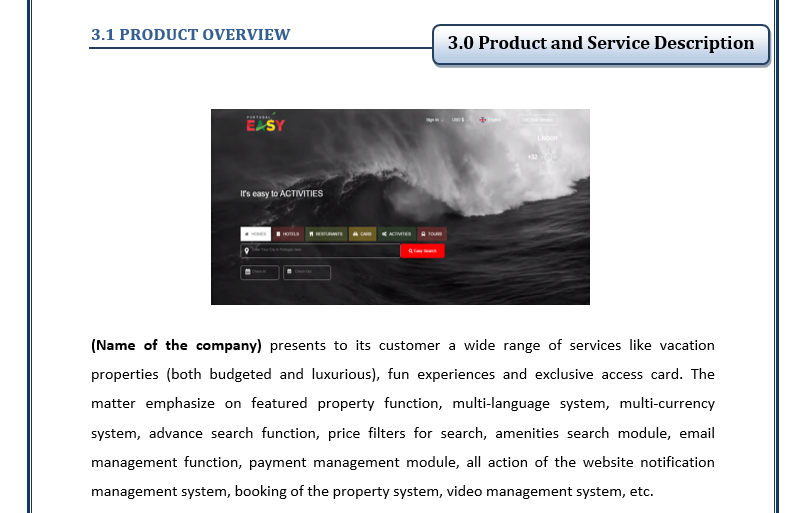 Tours and Travels Business Plan Template | Tourism Business | Icrest Models