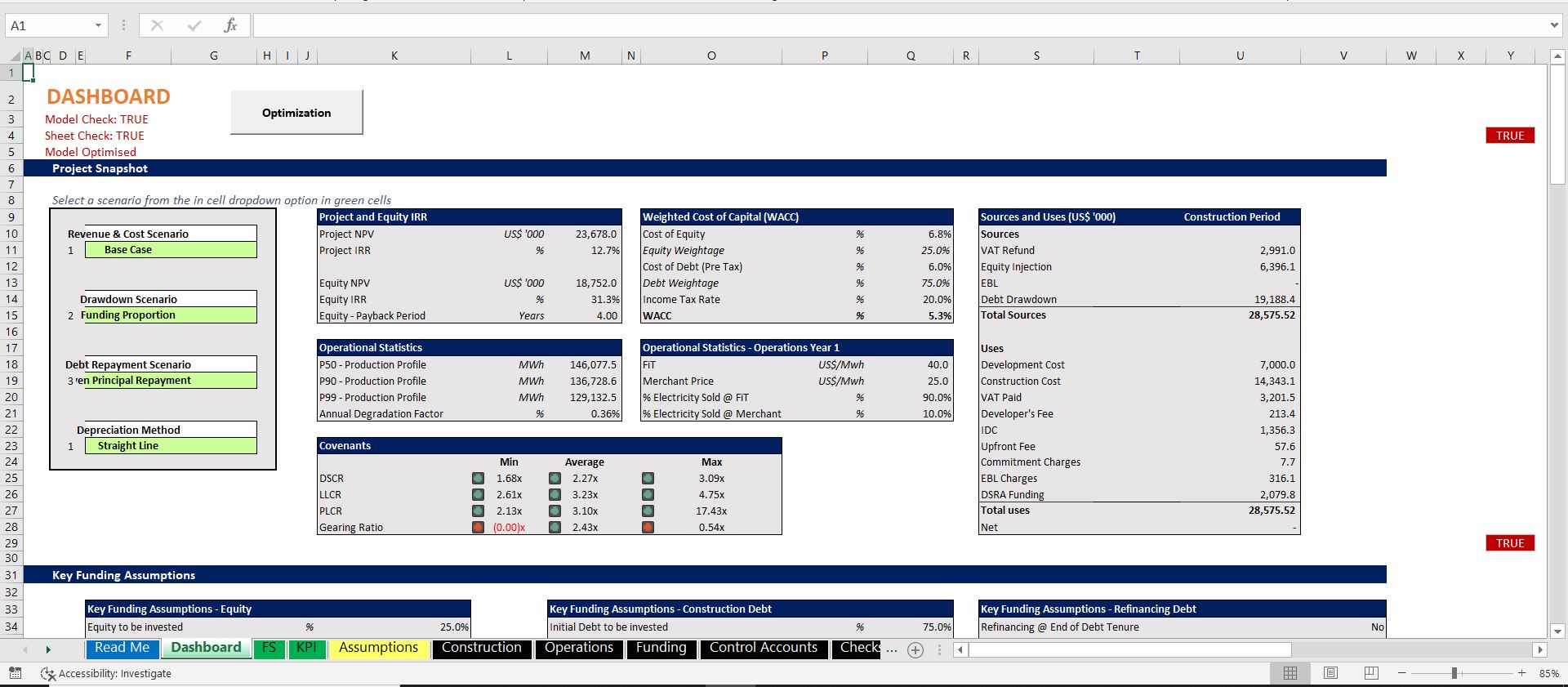 Solar Power Project Financial Model Templates | Icrest Models