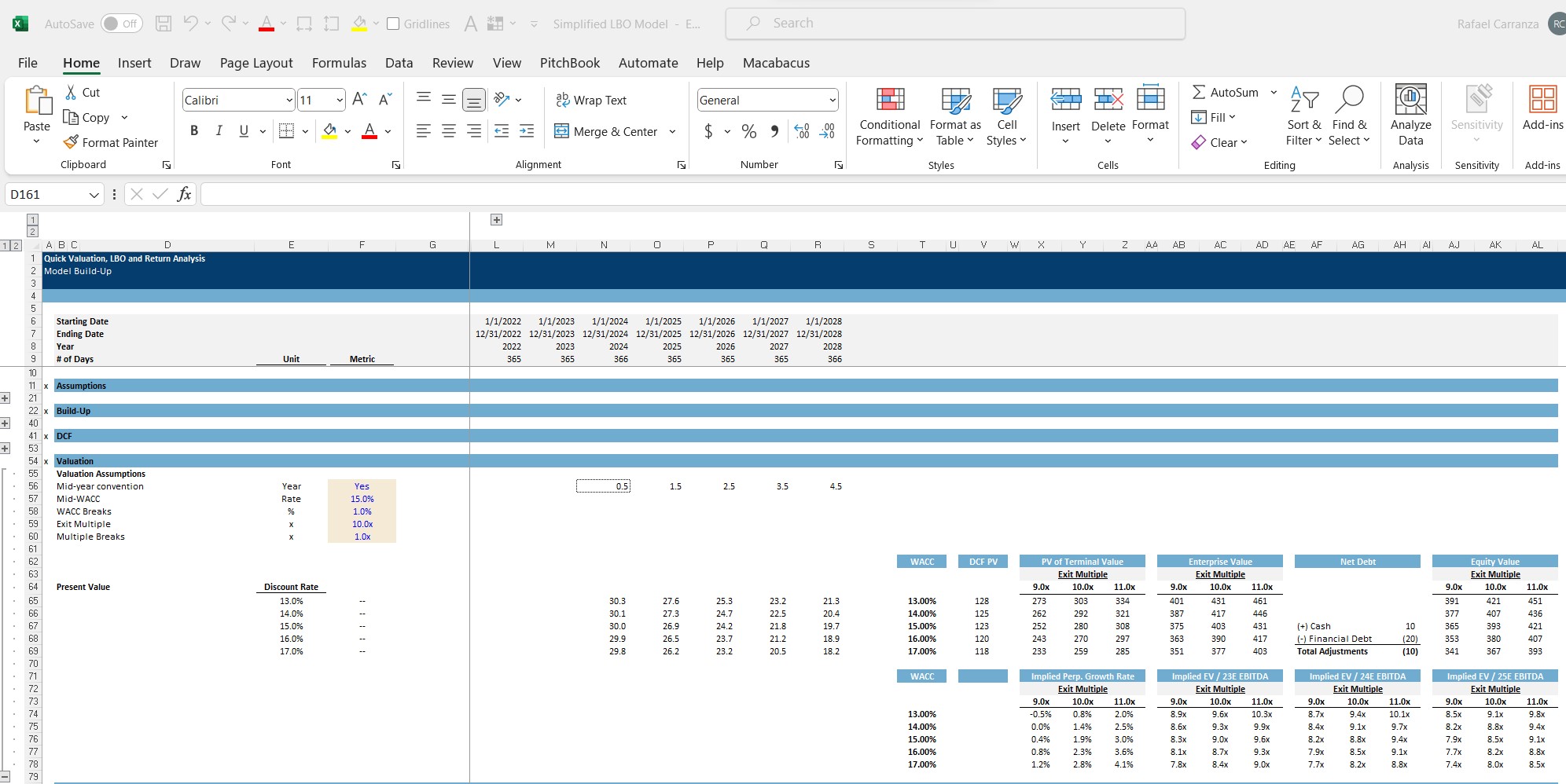 Simple LBO Model Template for Investors | Icrest Models