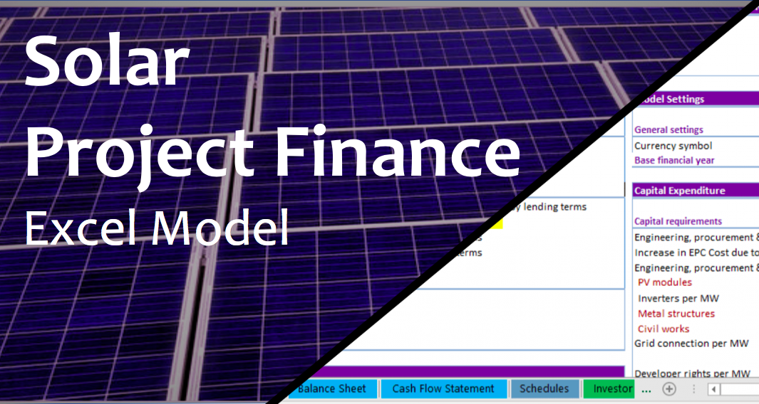 Solar Project Financial Model Templates | solar financial model ...