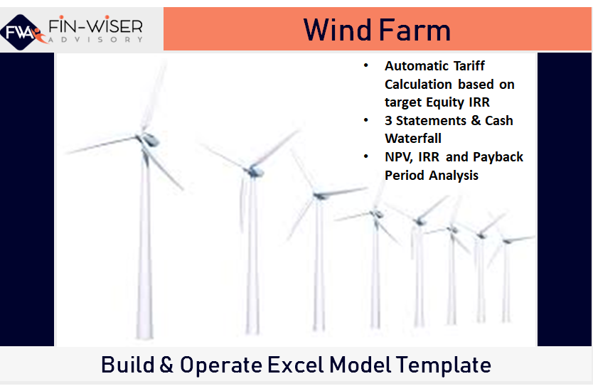 Wind Farm Financial Model Excel Template | Wind Energy Financial Model ...
