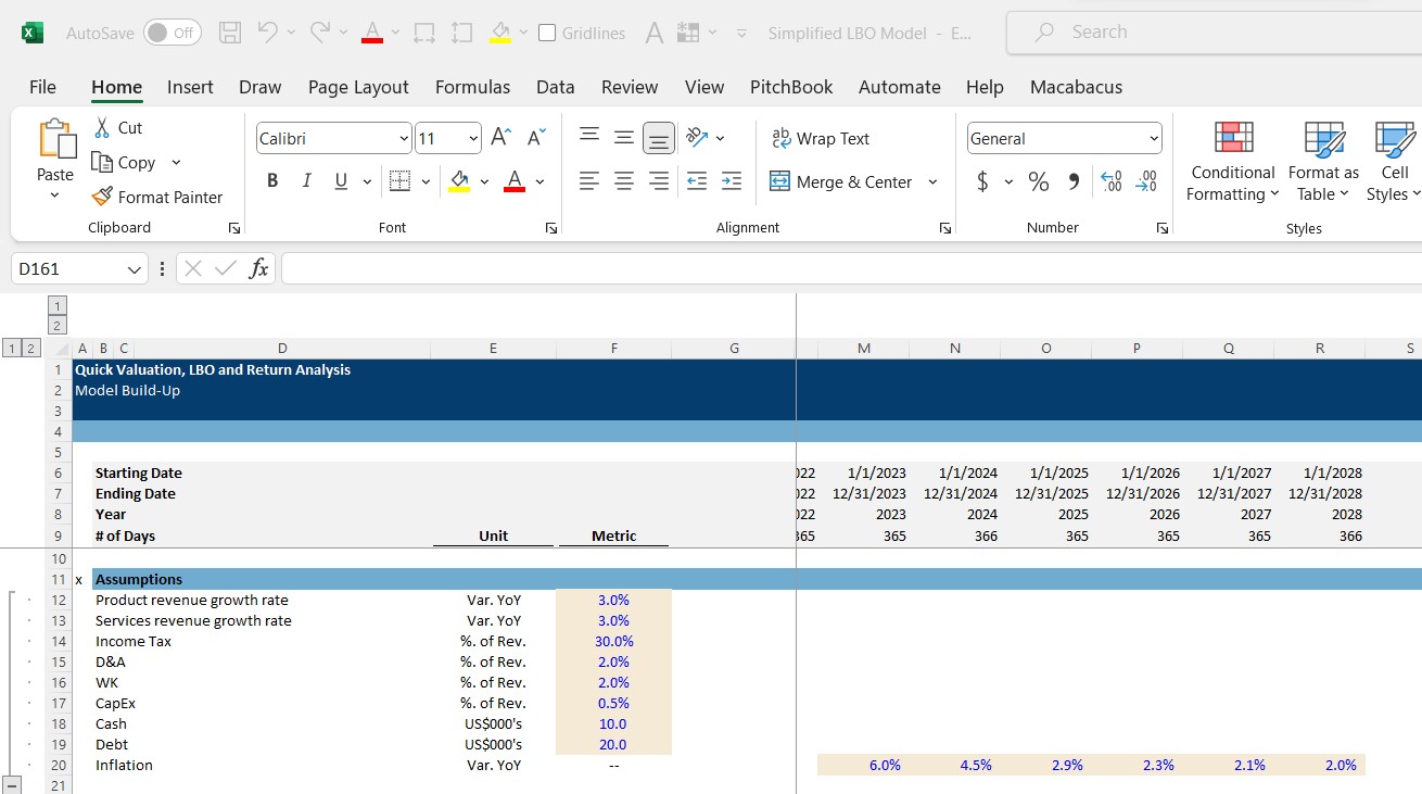 Simple LBO Model Template for Investors | Icrest Models