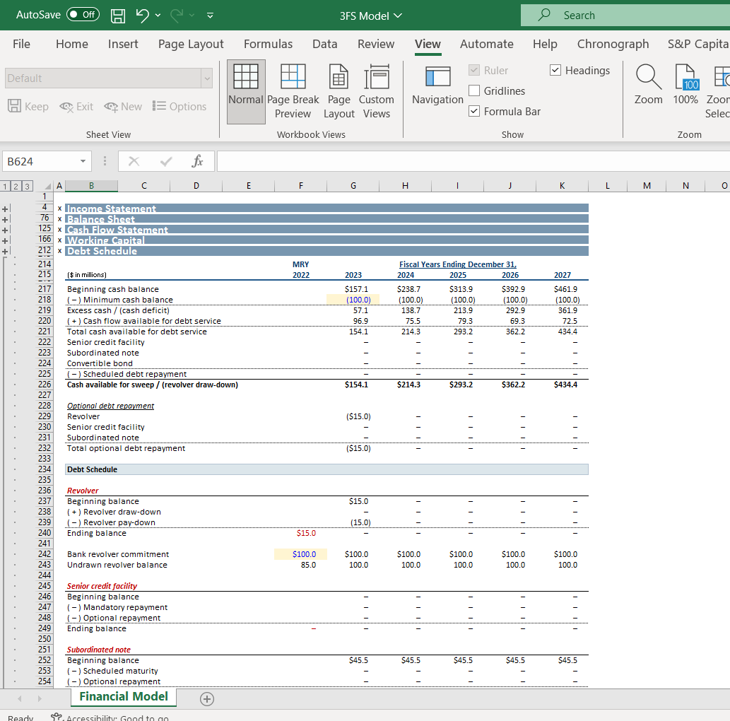 Three Statement Financial Model Templates | Icrest Models